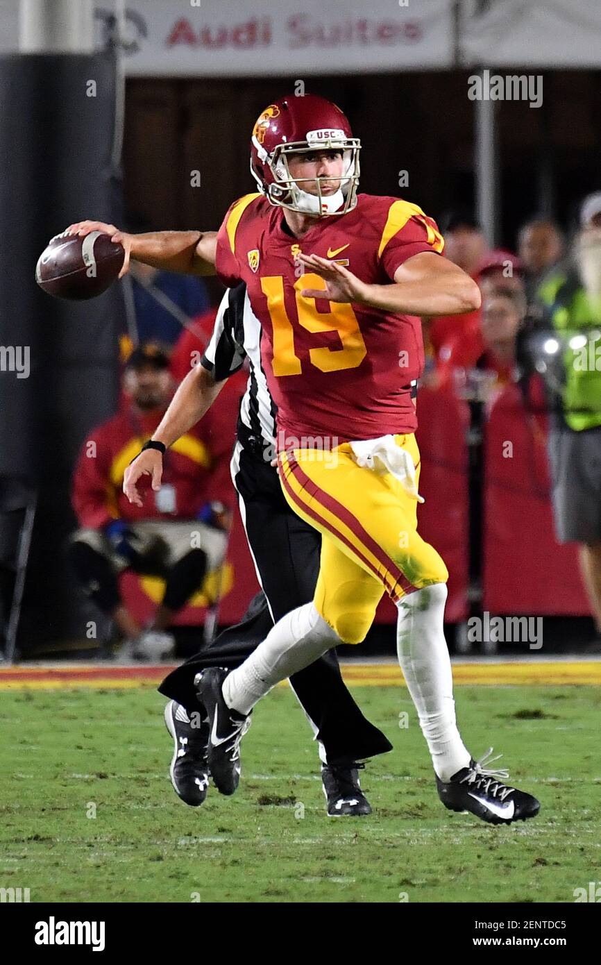 September 20, 2019 Los Angeles, CA.USC Trojans quarterback Matt Fink ...