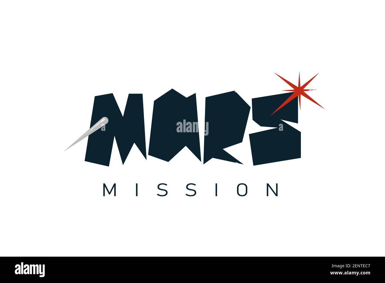 Mars mission logo. Paper cut letters logo Stock Vector Image & Art - Alamy