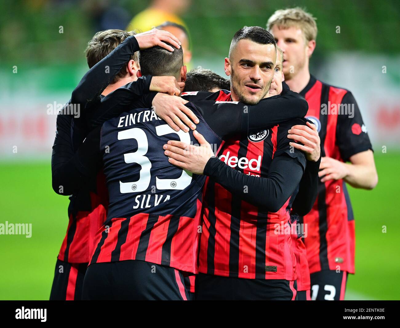 Bremen, Deutschland. 26th Feb, 2021. firo football: Fuvuball: 26.02. ...