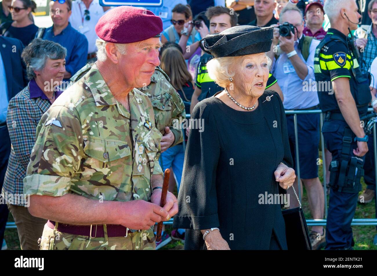 Prince Charles of Wales and Princess Beatrix of the Netherlands during ...