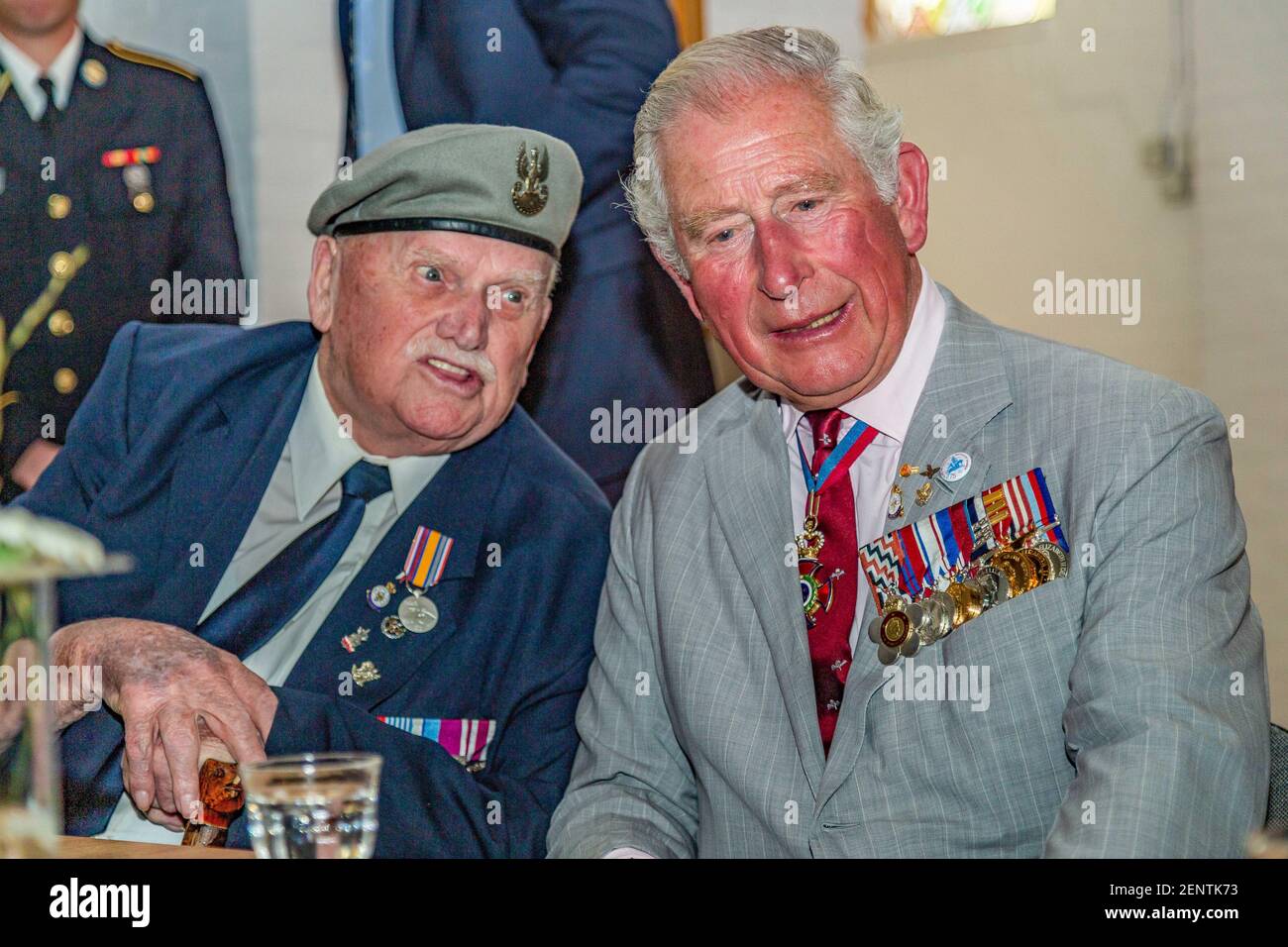 Prince Charles of Wales during a visit to the Poland Monument and the ...