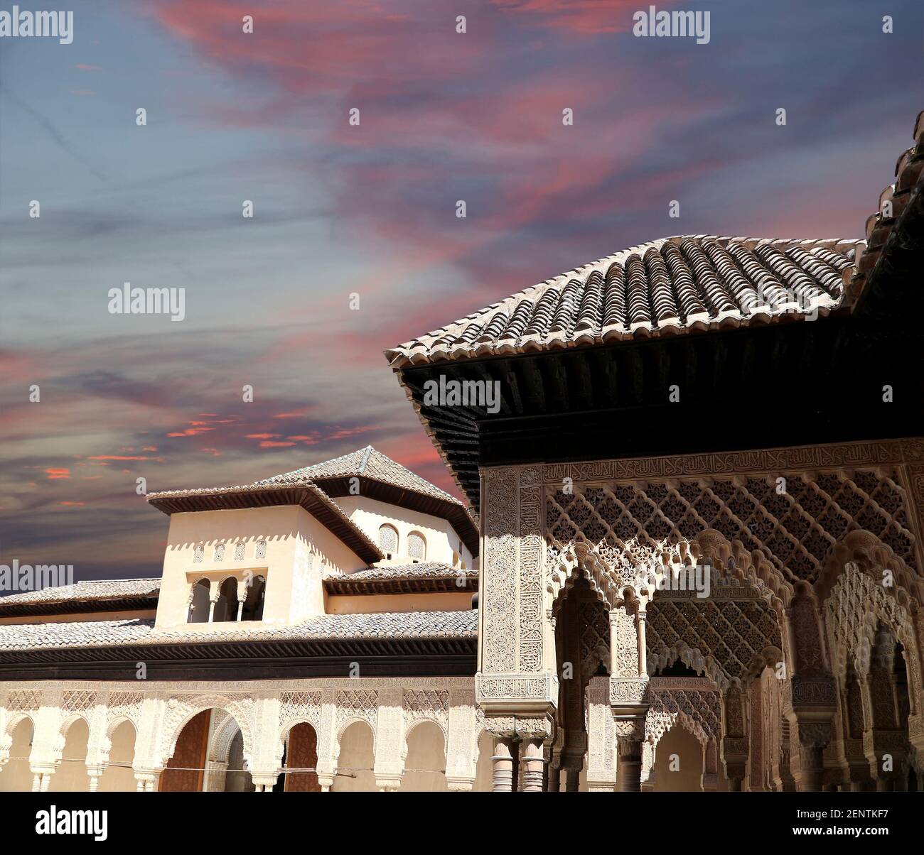 Alhambra Palace - medieval moorish castle in Granada, Andalusia, Spain ...