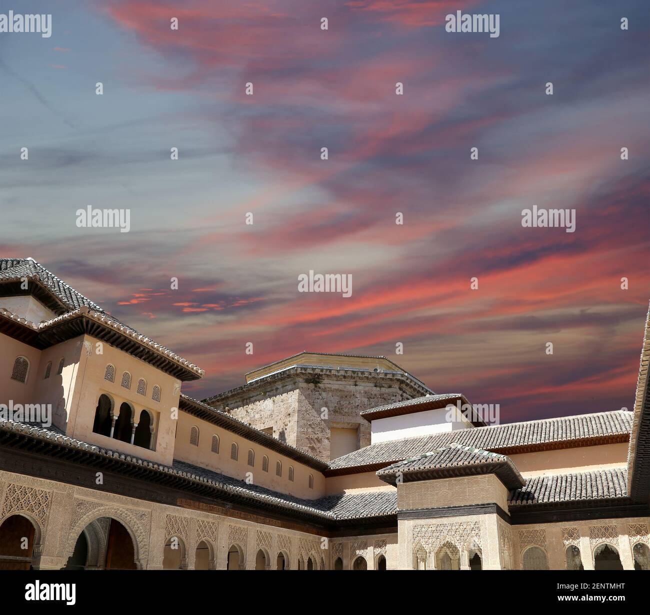 Alhambra Palace - medieval moorish castle in Granada, Andalusia, Spain ...