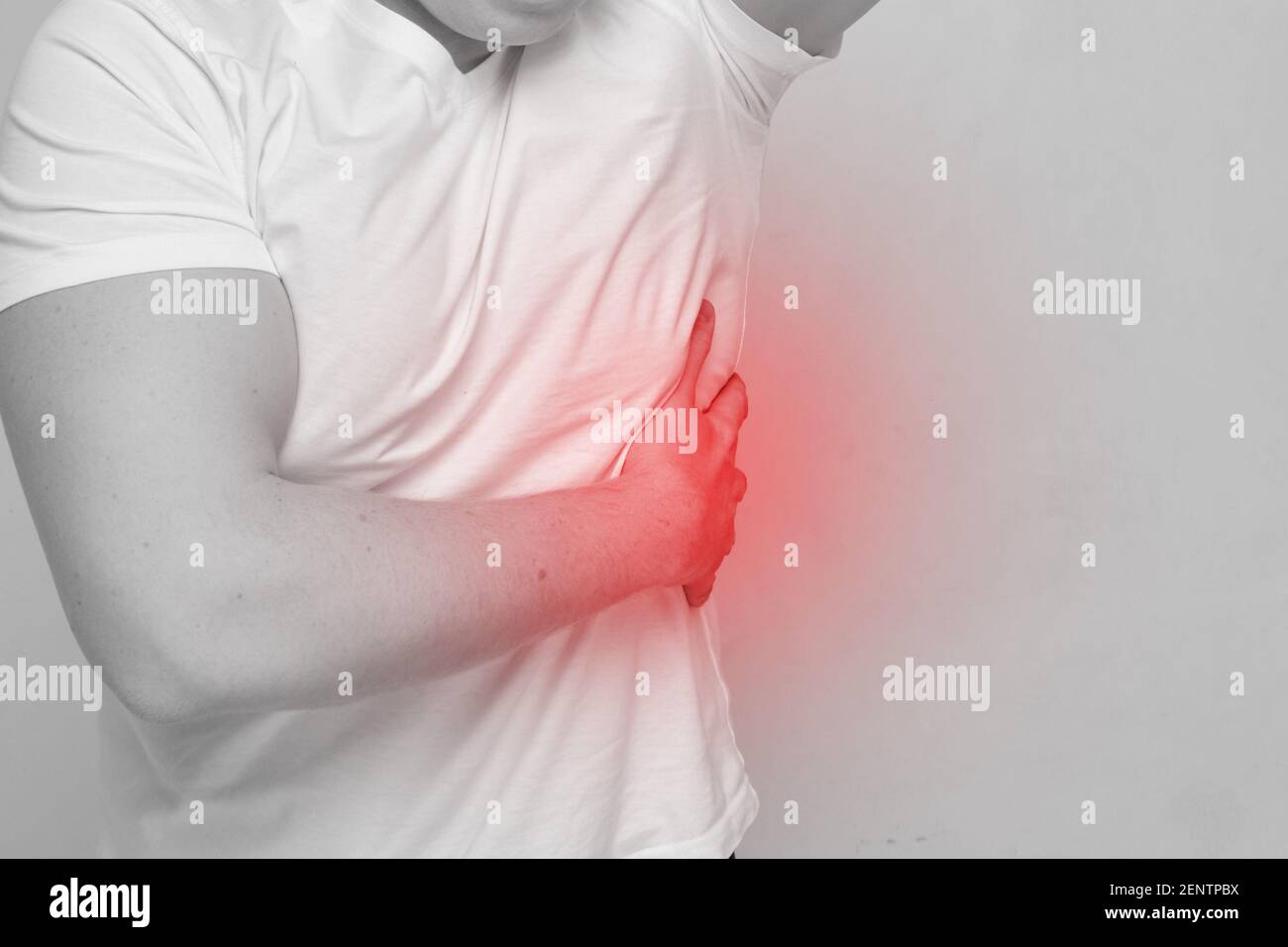 Person man experiencing pain from intercostal neuralgia Stock Photo - Alamy