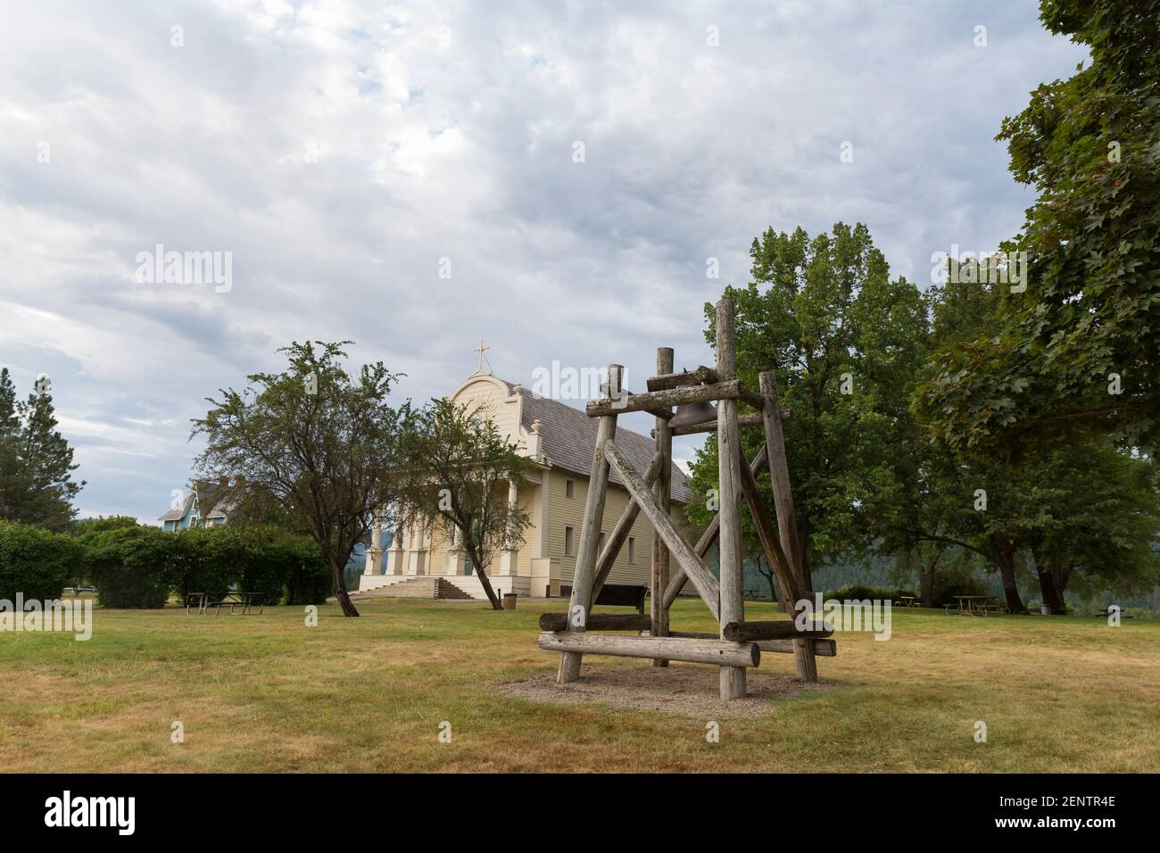 Old Mission Bell at the Mission of the Sacred Heart in Old Mission ...