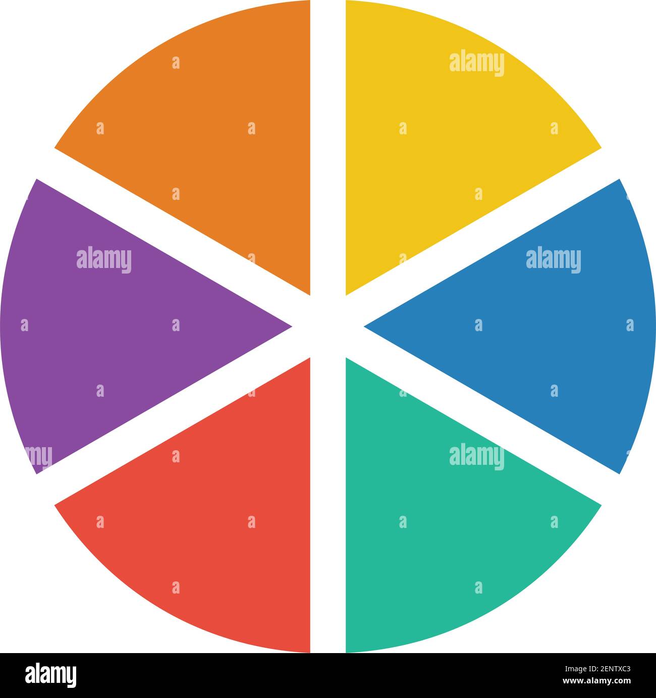 Pie chart icon vector symbol for report and analytics in a flat color ...