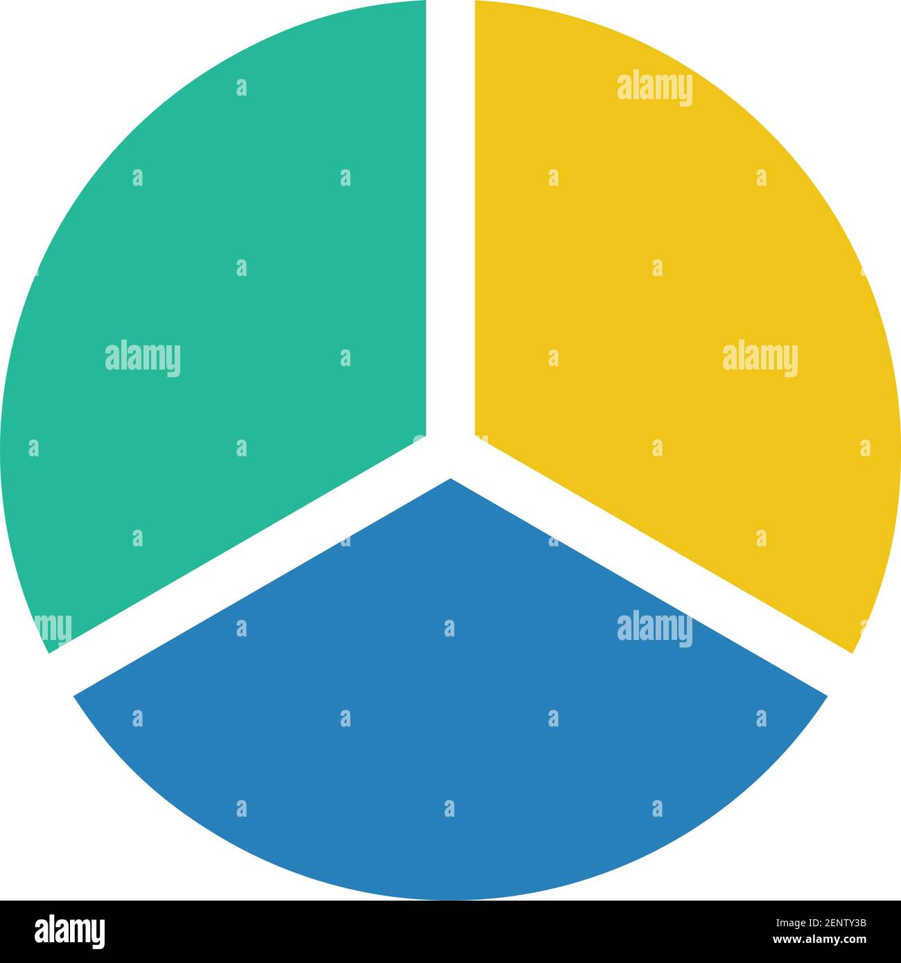 Pie chart icon vector symbol for data and reports in a flat color ...