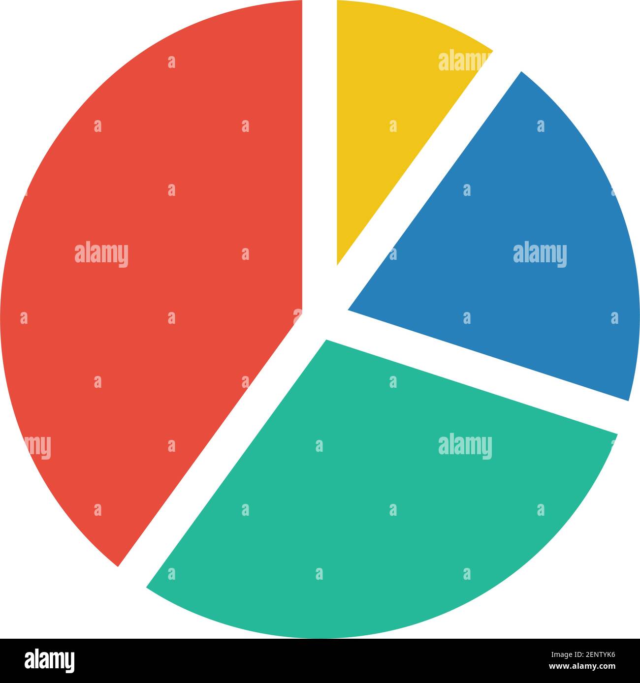 Pie chart icon vector symbol for data and reports in a flat color ...
