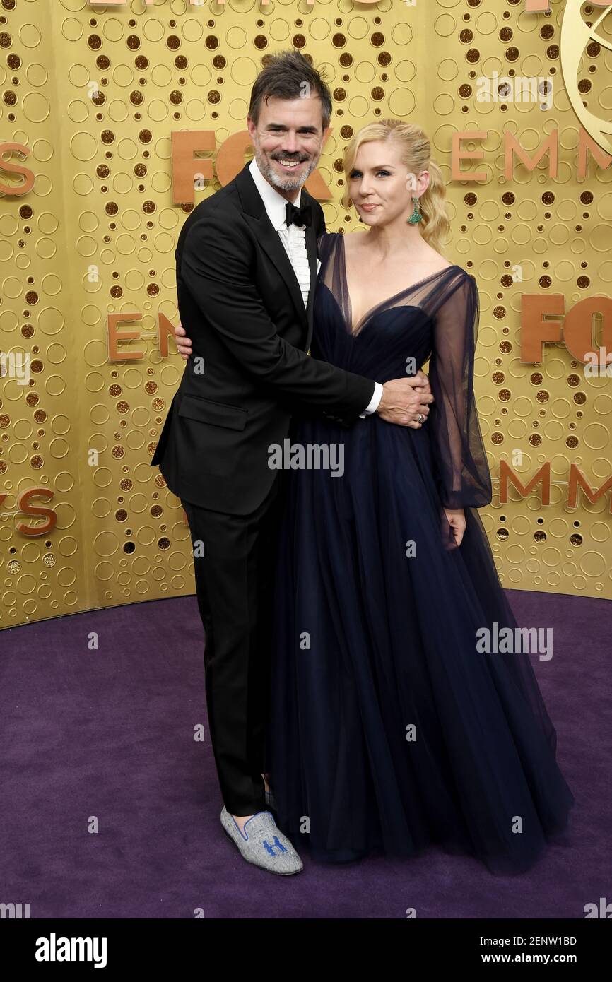 Graham Larson and Rhea Seehorn at the 71st Primetime Emmy Awards held ...