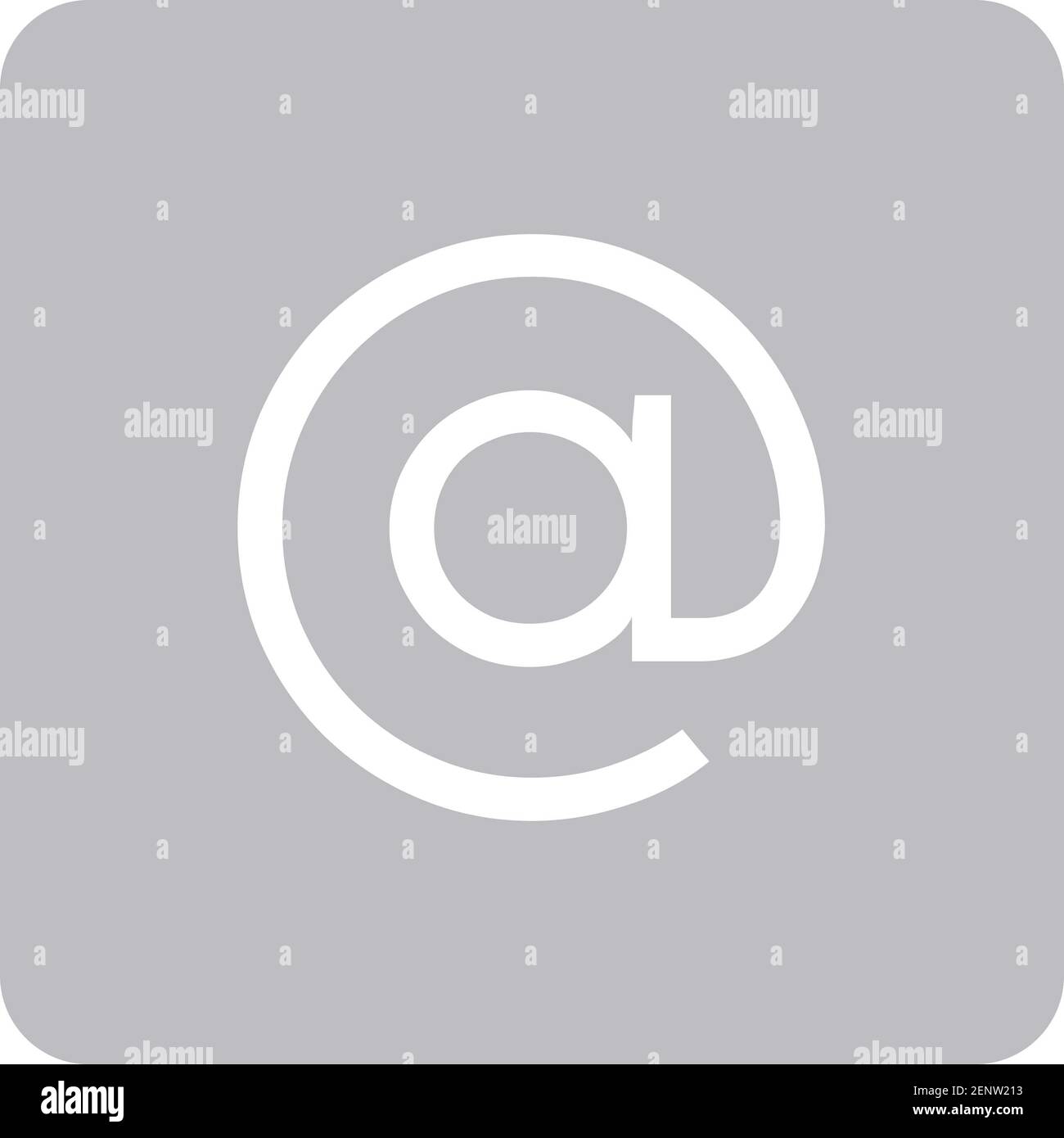 Grey and white at symbol icon Stock Photo - Alamy