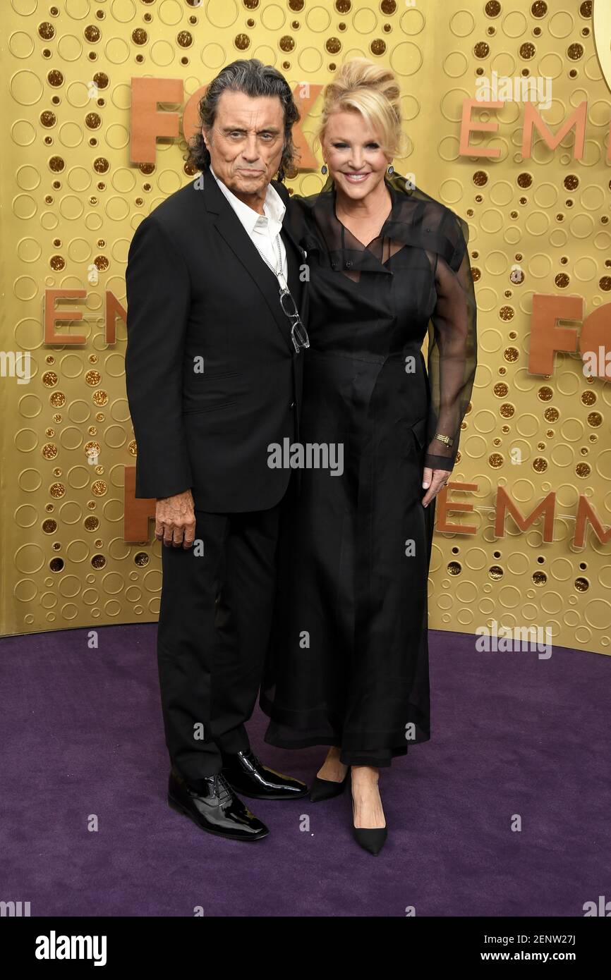 Ian McShane and Gwen Humble at the 71st Primetime Emmy Awards held at ...