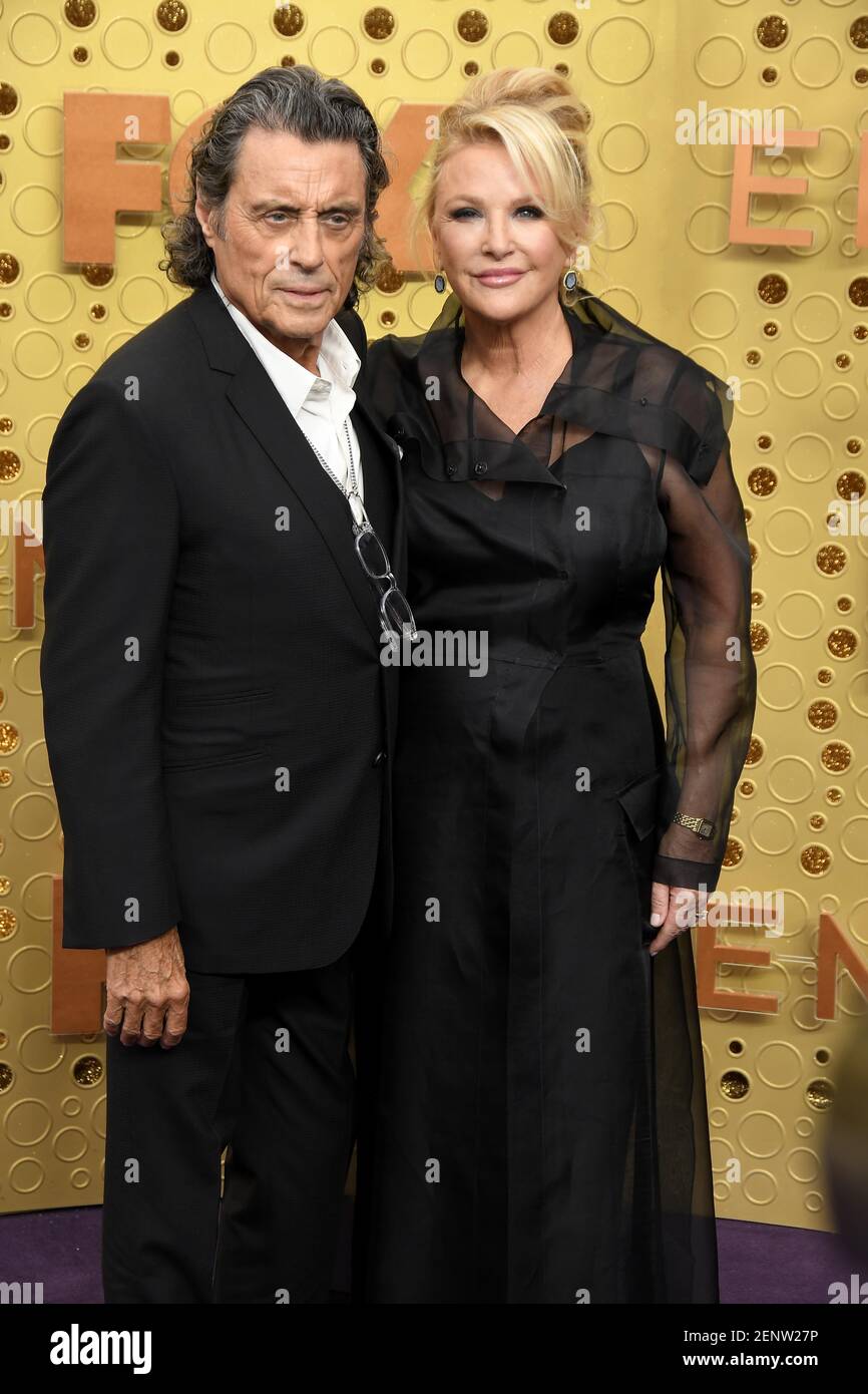 Ian McShane and Gwen Humble at the 71st Primetime Emmy Awards held at ...