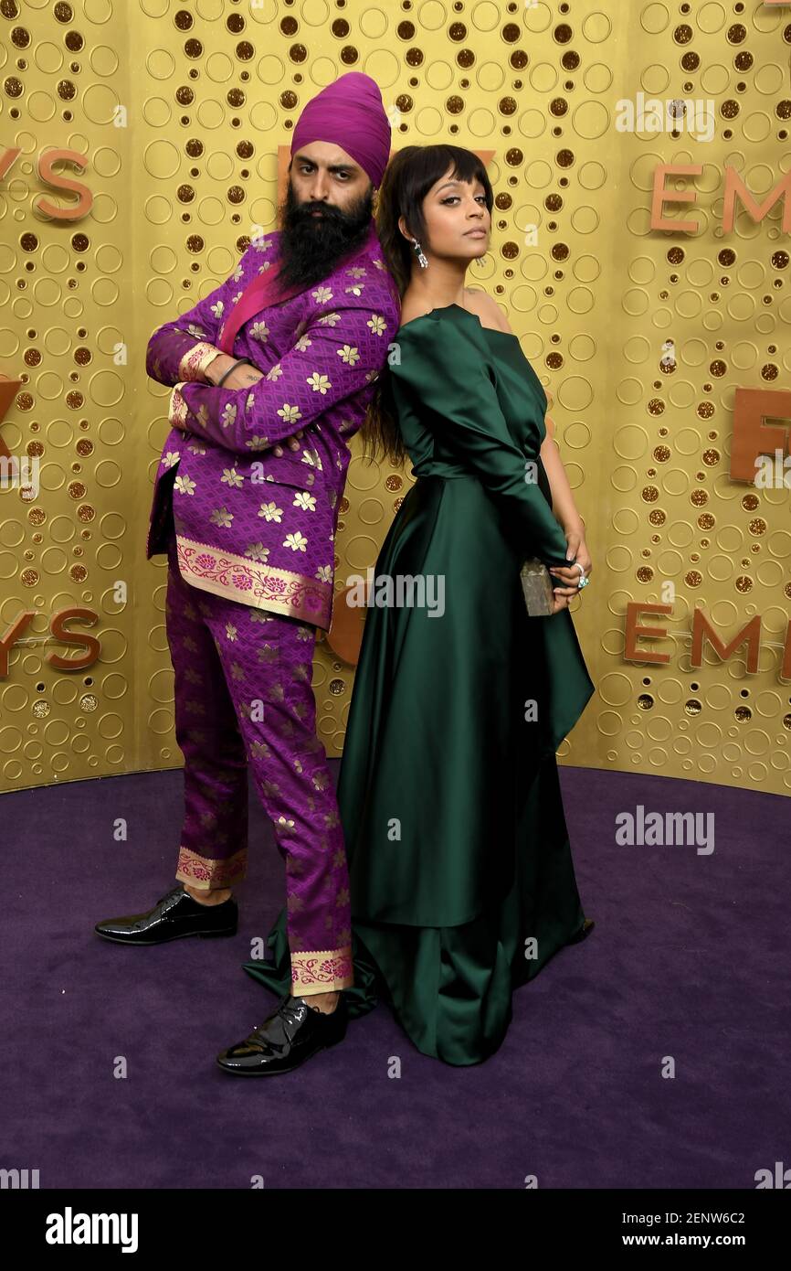Kanwer Singh aka Humble The Poet and Lilly Singh at the 71st Primetime ...