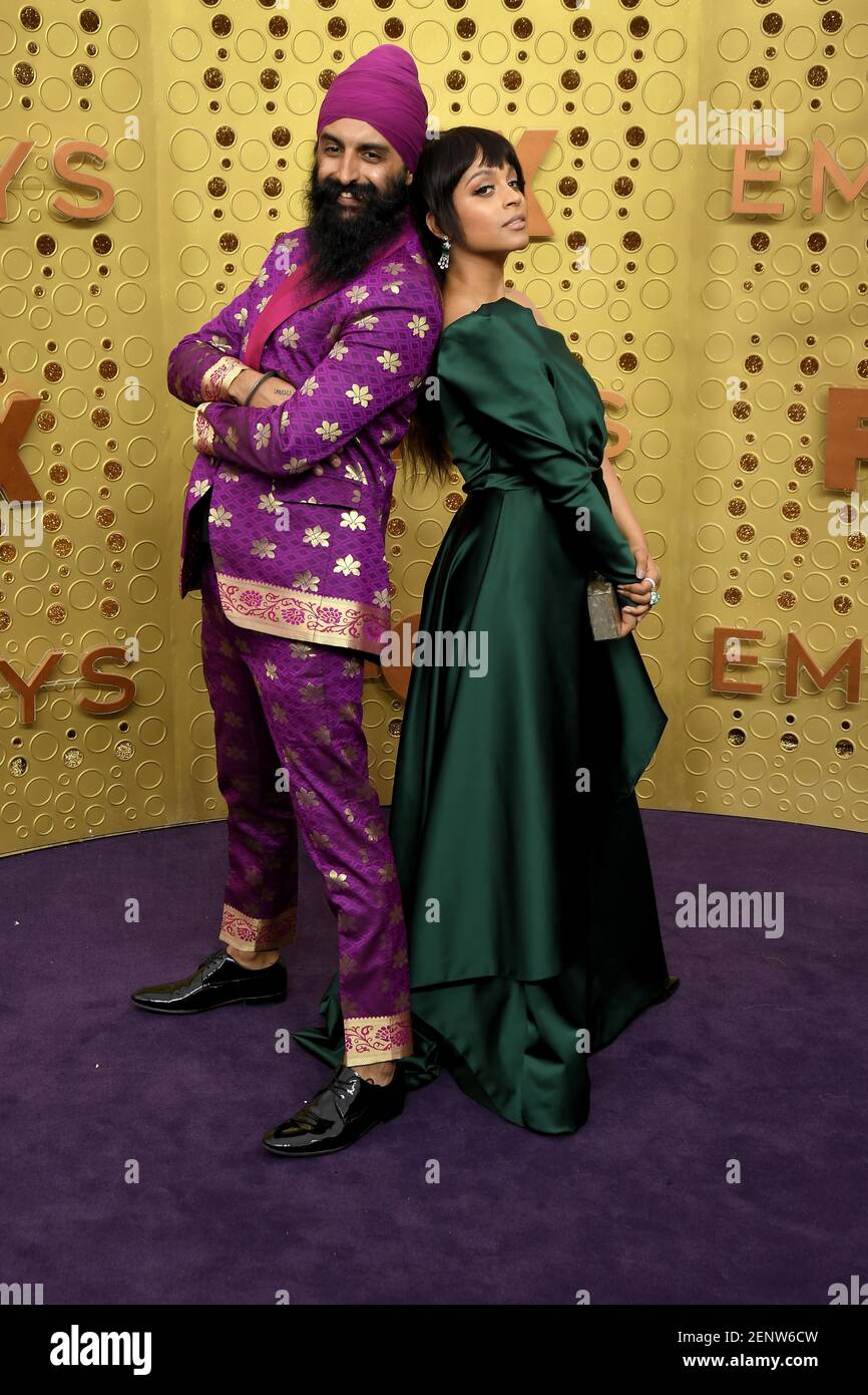 Kanwer Singh aka Humble The Poet and Lilly Singh at the 71st Primetime ...