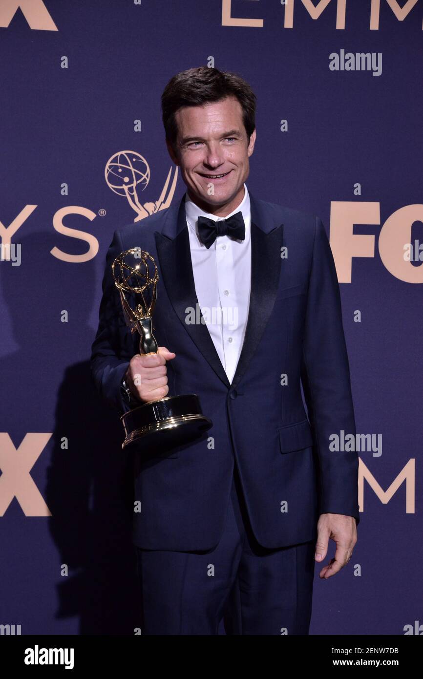 Jason Bateman poses in the press room at the 71st Primetime Emmy Awards ...