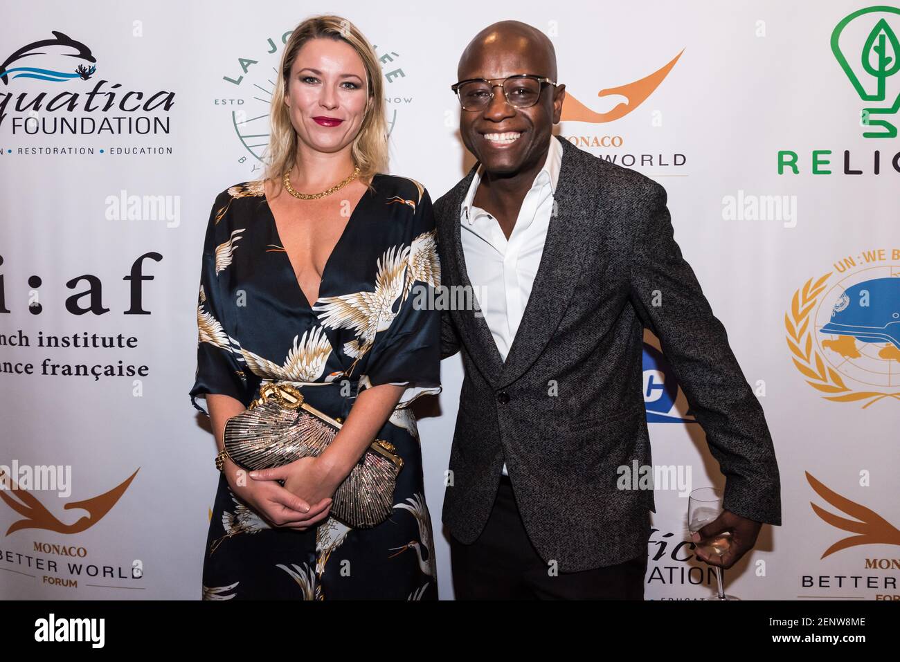 Kiera Chaplin and Jerry Wonda at the MONACO Better World gala dinner at ...