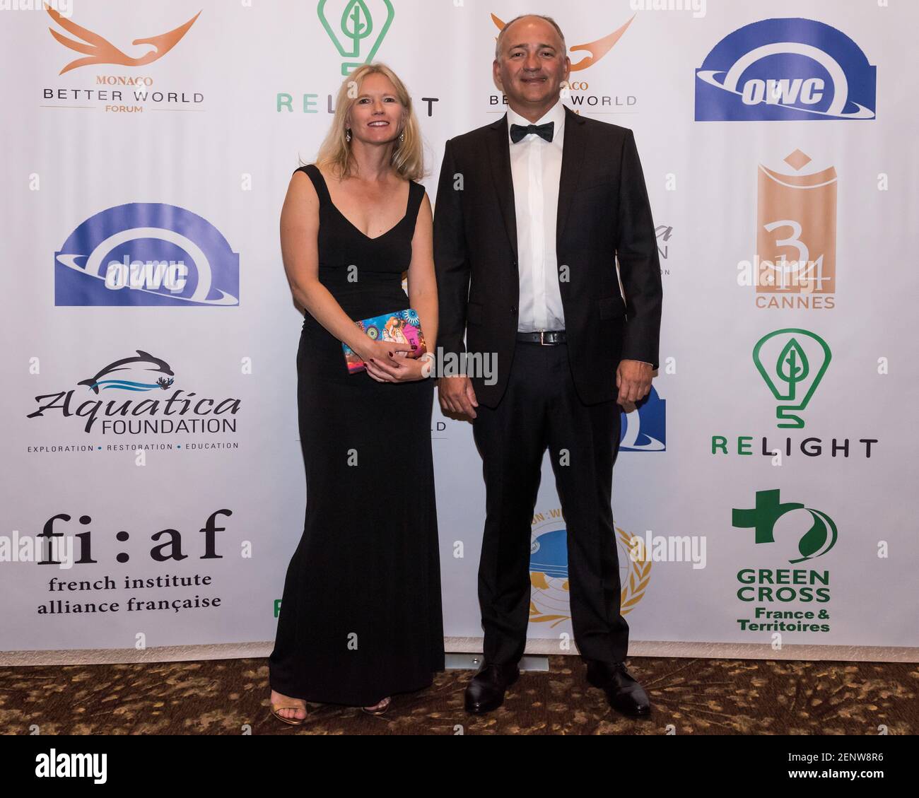 Kathryn and Eric Morlet attend the MONACO Better World gala dinner at ...