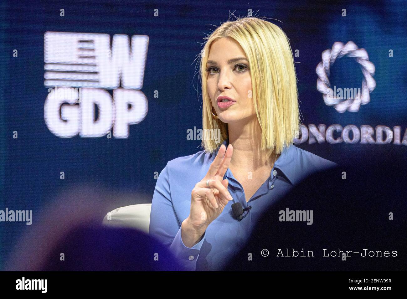 Ivanka Trump is seen during on the first day of the 2019 Concordia ...