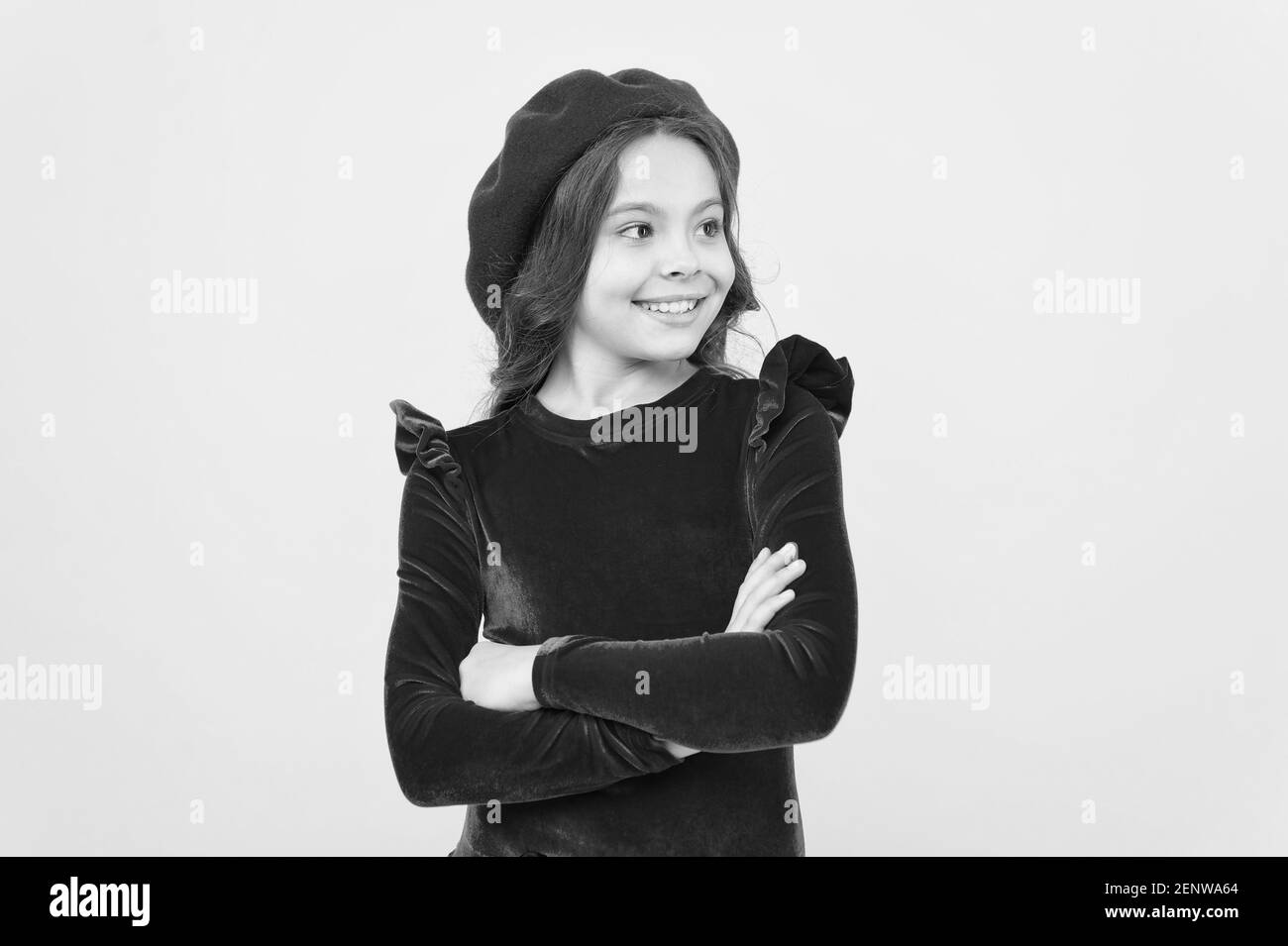 French style beret hat Black and White Stock Photos & Images - Alamy