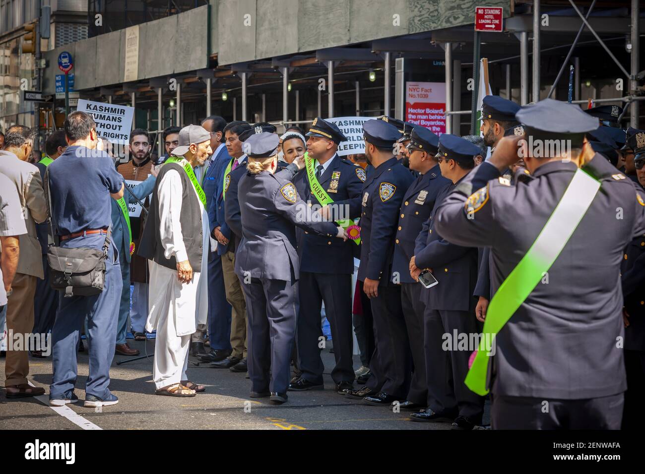 Muslim NYPD officers on Madison Avenue in New York on Sunday, September ...