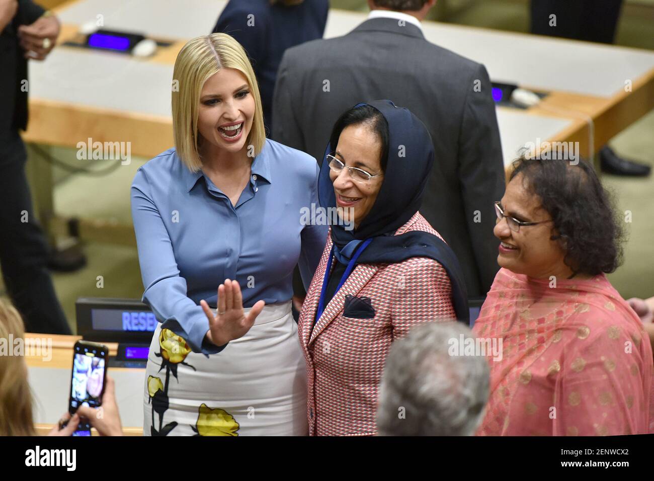 Ivanka Trump (l) , Advisor to the US President, attends the “Global ...
