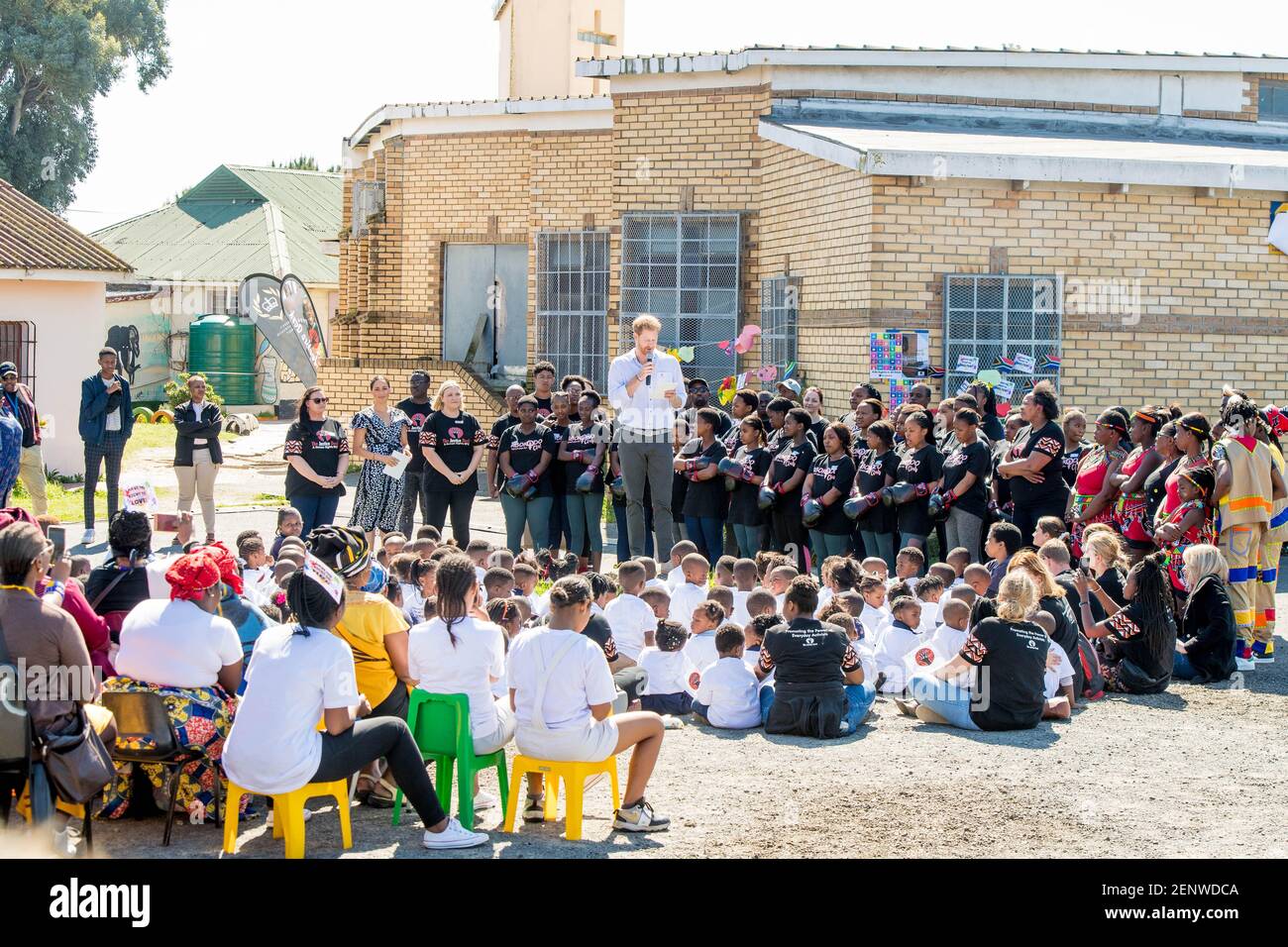 Prince Harry and Meghan Duchess of Sussex at the Justice Desk ...