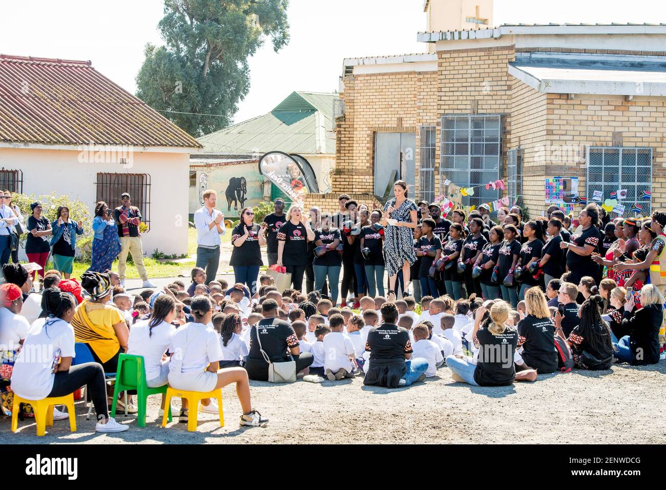 Prince Harry and Meghan Duchess of Sussex at the Justice Desk ...
