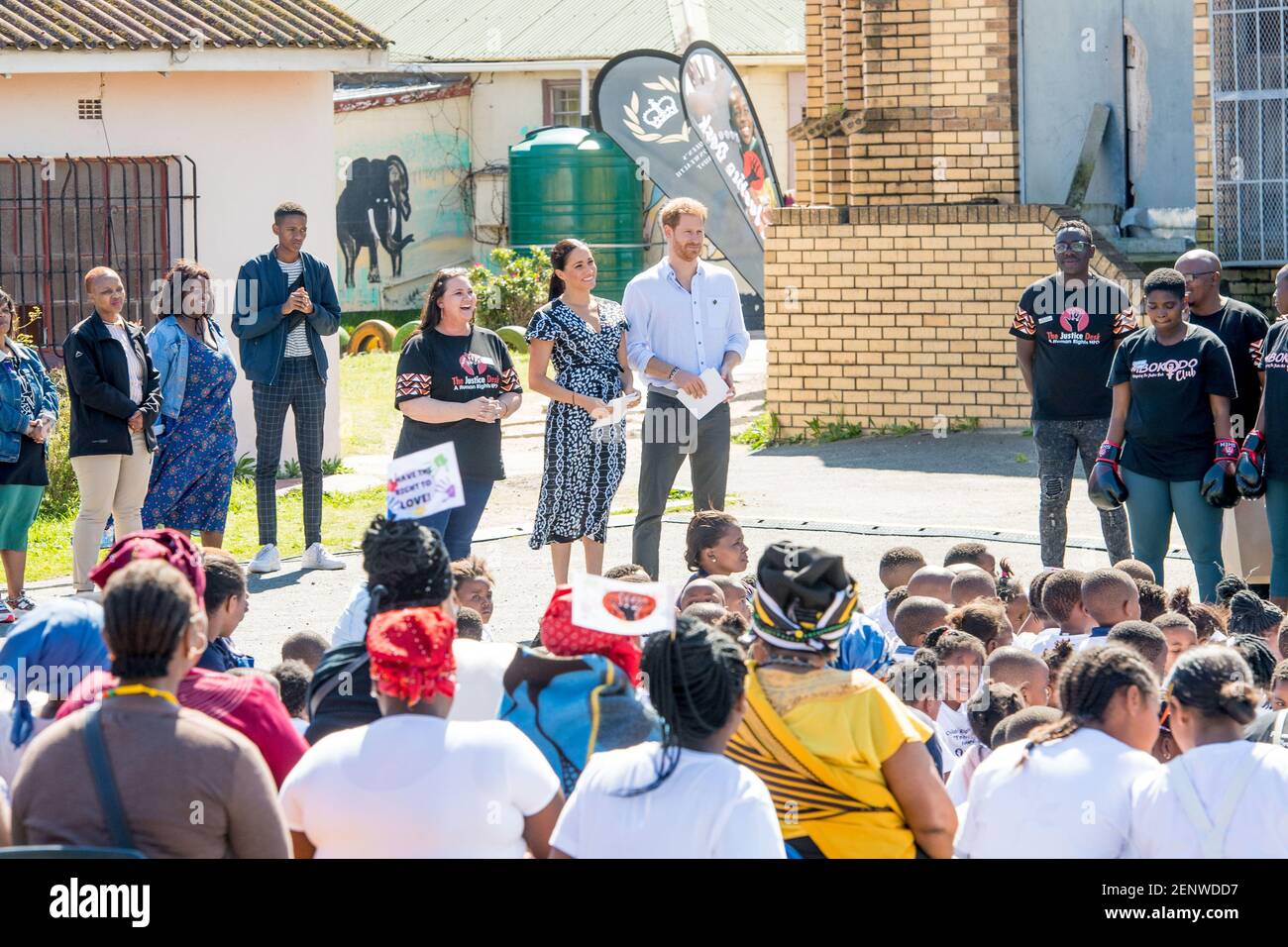 Prince Harry and Meghan Duchess of Sussex at the Justice Desk ...