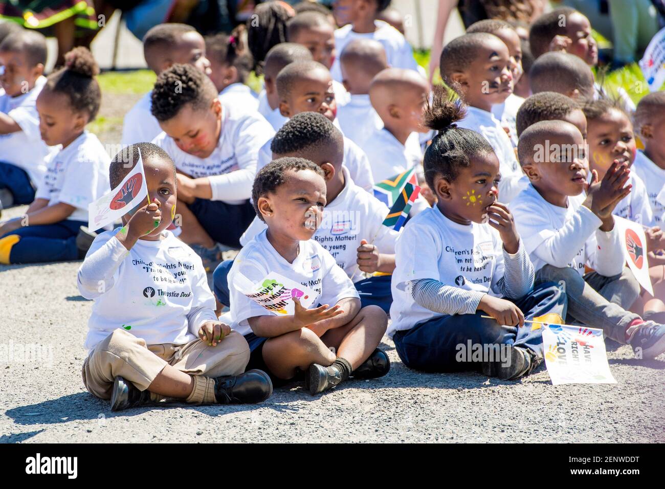 African children during the visit of Prince Harry and Meghan Duchess of ...