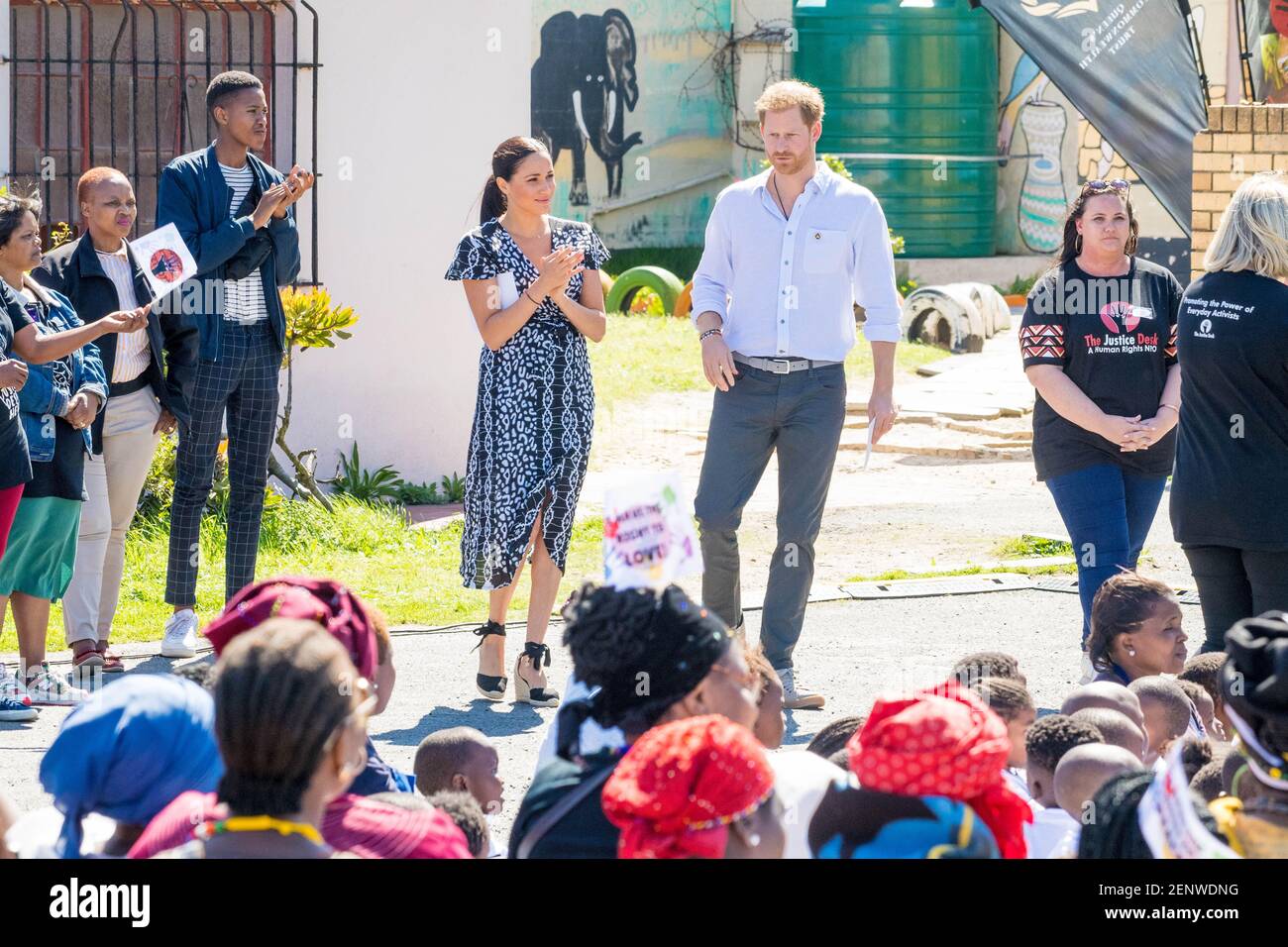 Prince Harry and Meghan Duchess of Sussex at the Justice Desk ...