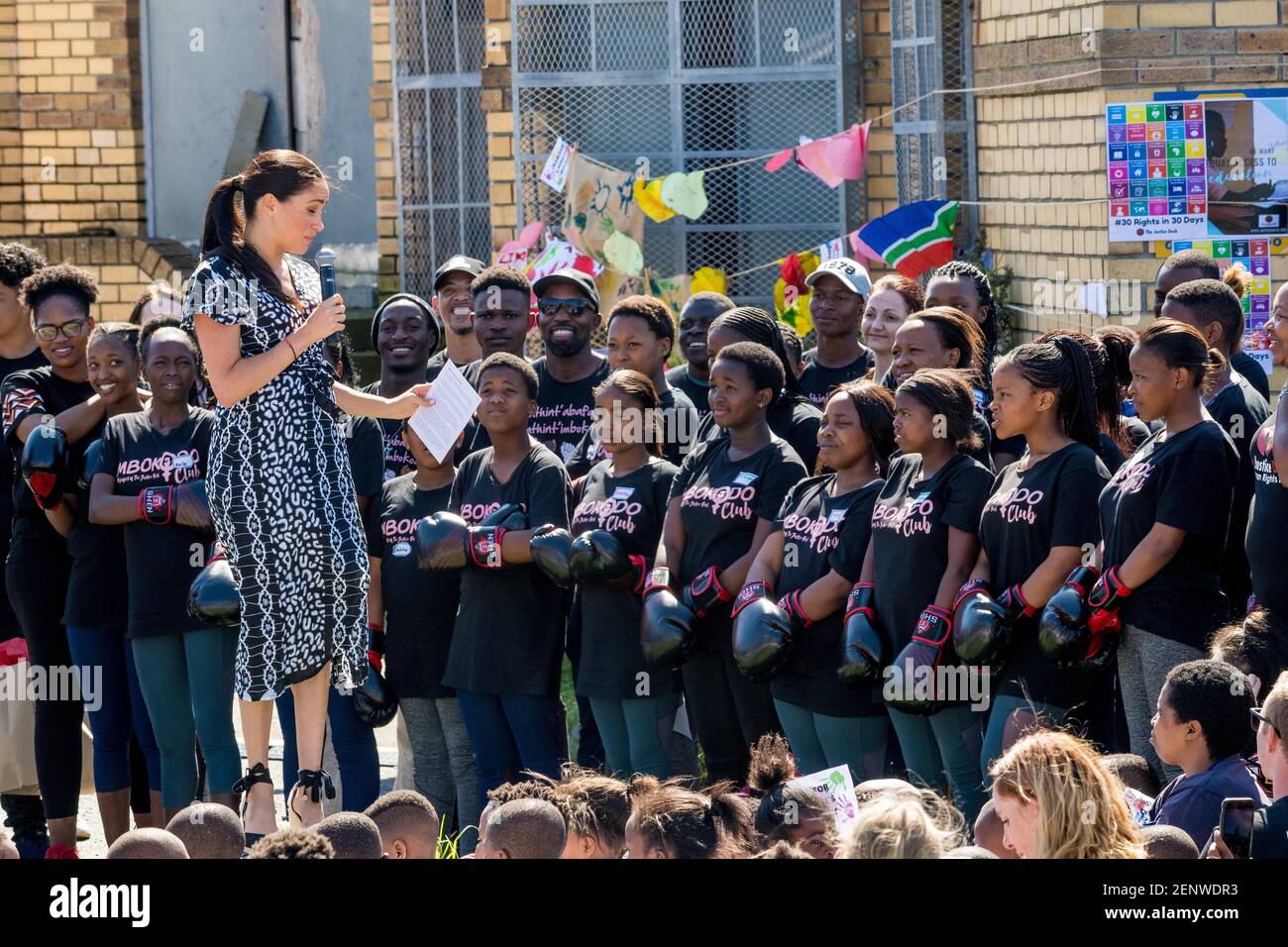 Meghan Duchess of Sussex at the Justice Desk initiative in Nyanga ...