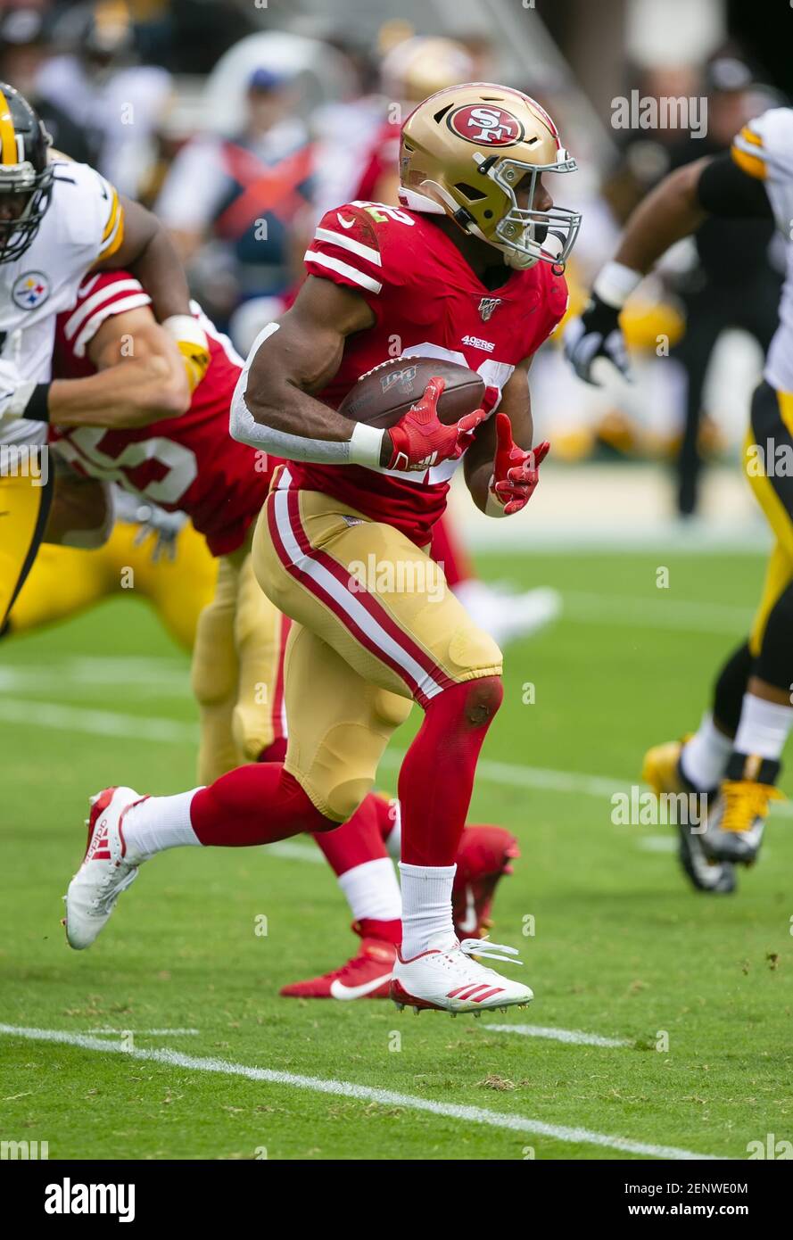 September 22, 2019: San Francisco 49ers running back Matt Breida (22 ...