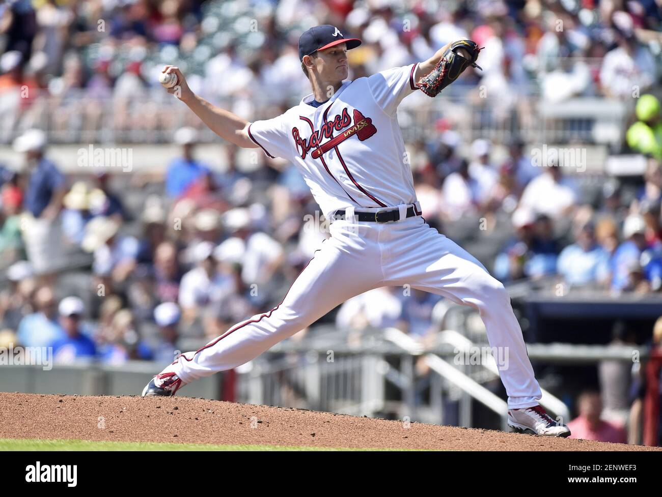 September 19, 2019: Atlanta Braves pitcher Mike Soroka delivers a pitch ...