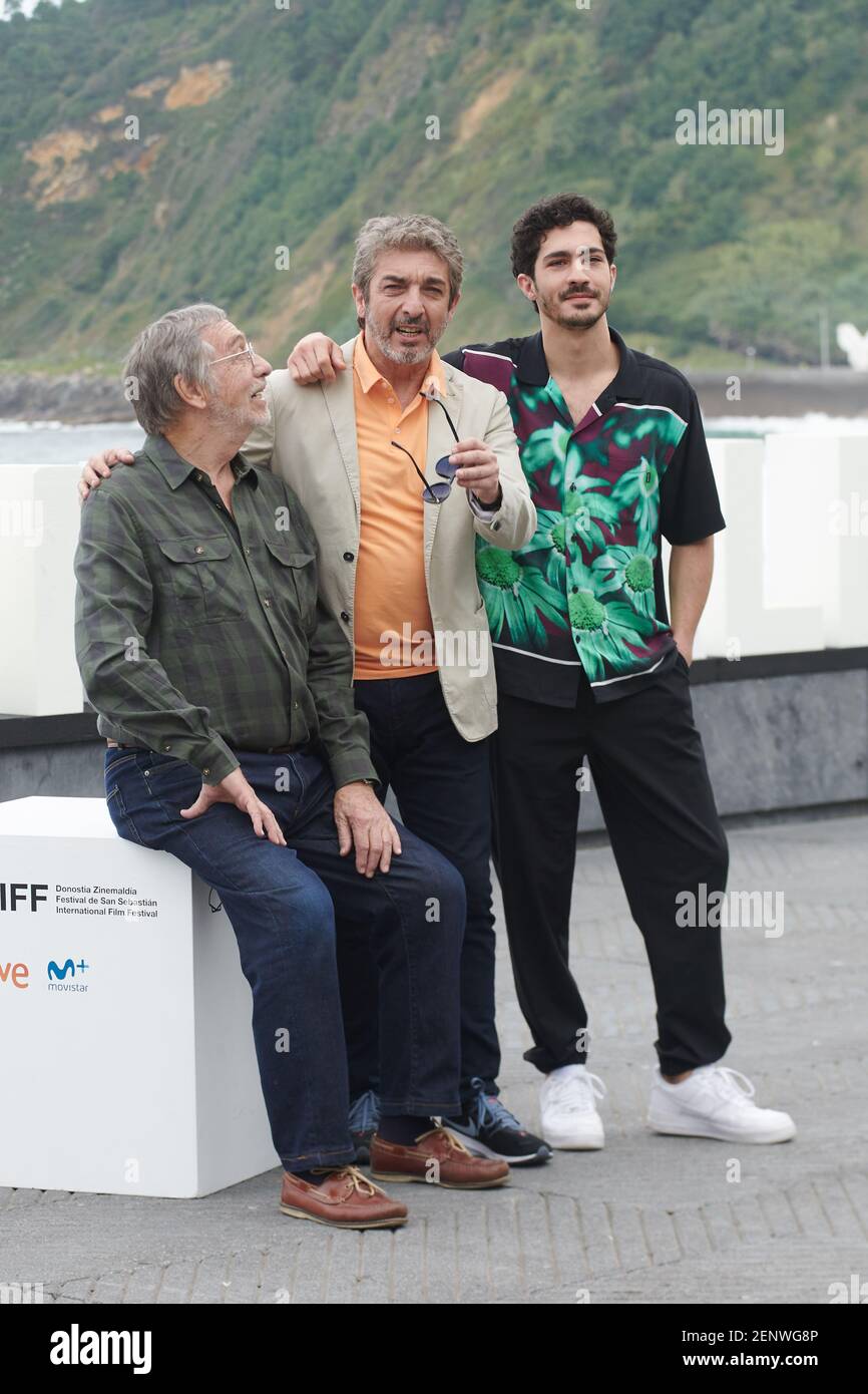 Ricardo Darin, Chino Darin and Luis Brandoni attend the photocall of ...