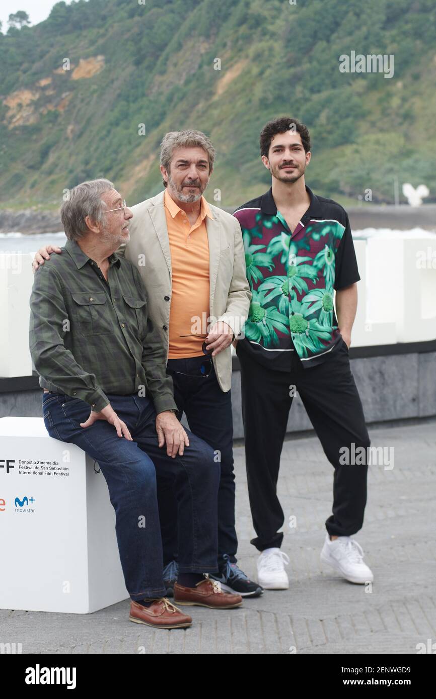 Ricardo Darin, Chino Darin and Luis Brandoni attend the photocall of ...