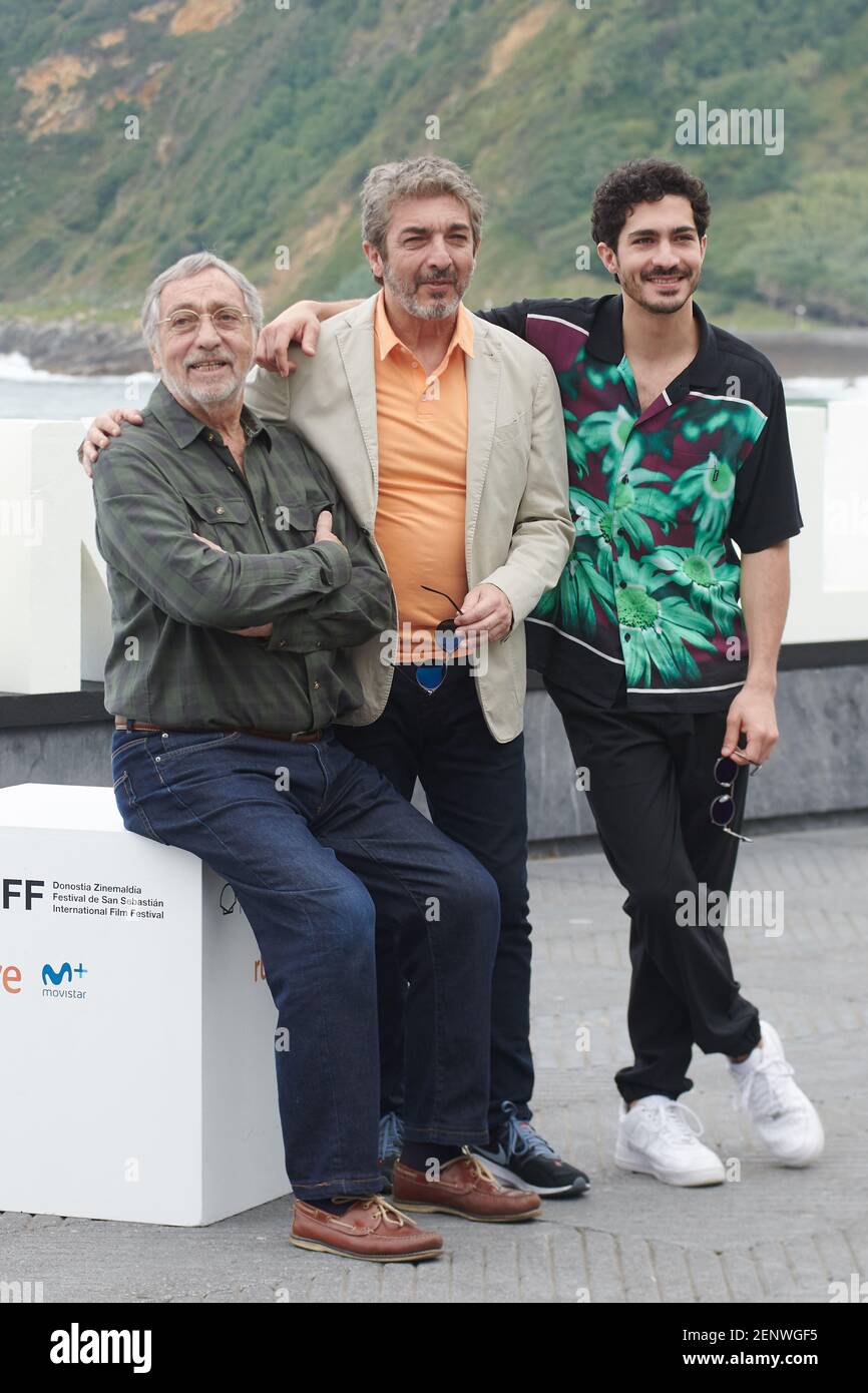 Ricardo Darin, Chino Darin and Luis Brandoni attend the photocall of ...