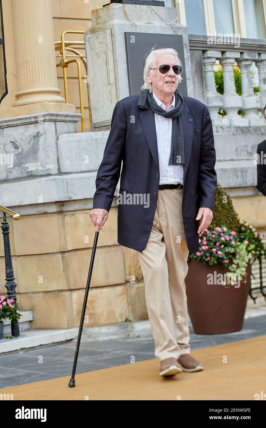 Donald Sutherland arrive the Maria Cristina hotel during the 67th San ...