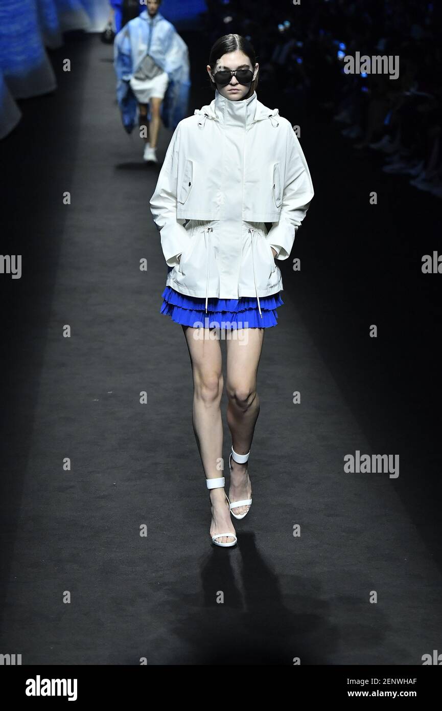 Model walking on the runway FILA Fashion Show during Milan Fashion Week ...