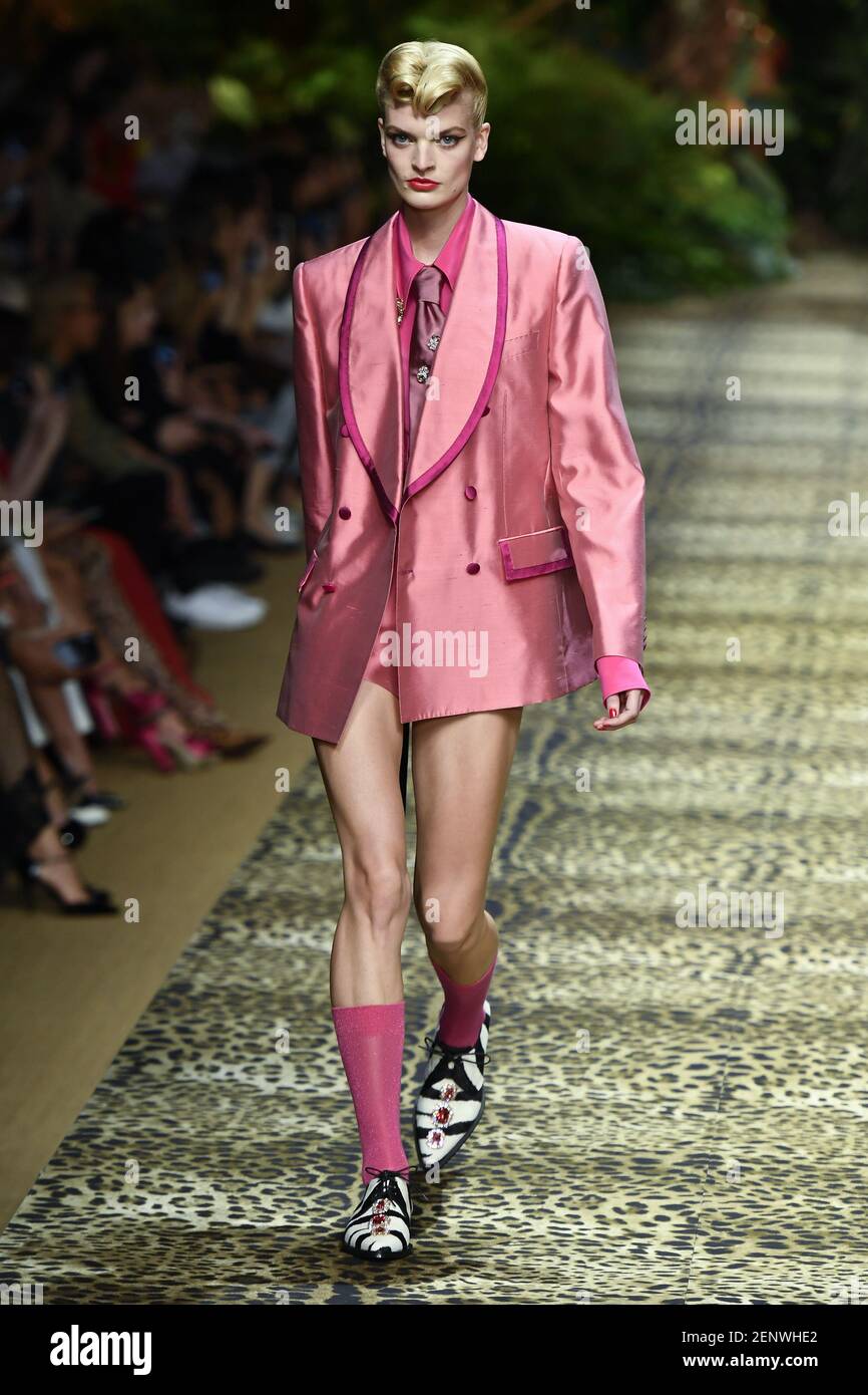 Model Juliane Gruner walking on the runway Dolce Gabbana Fashion Show ...
