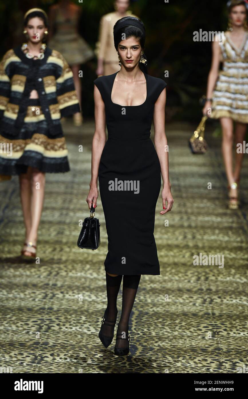 Model Gunce Gozutok walking on the runway Dolce Gabbana Fashion Show ...
