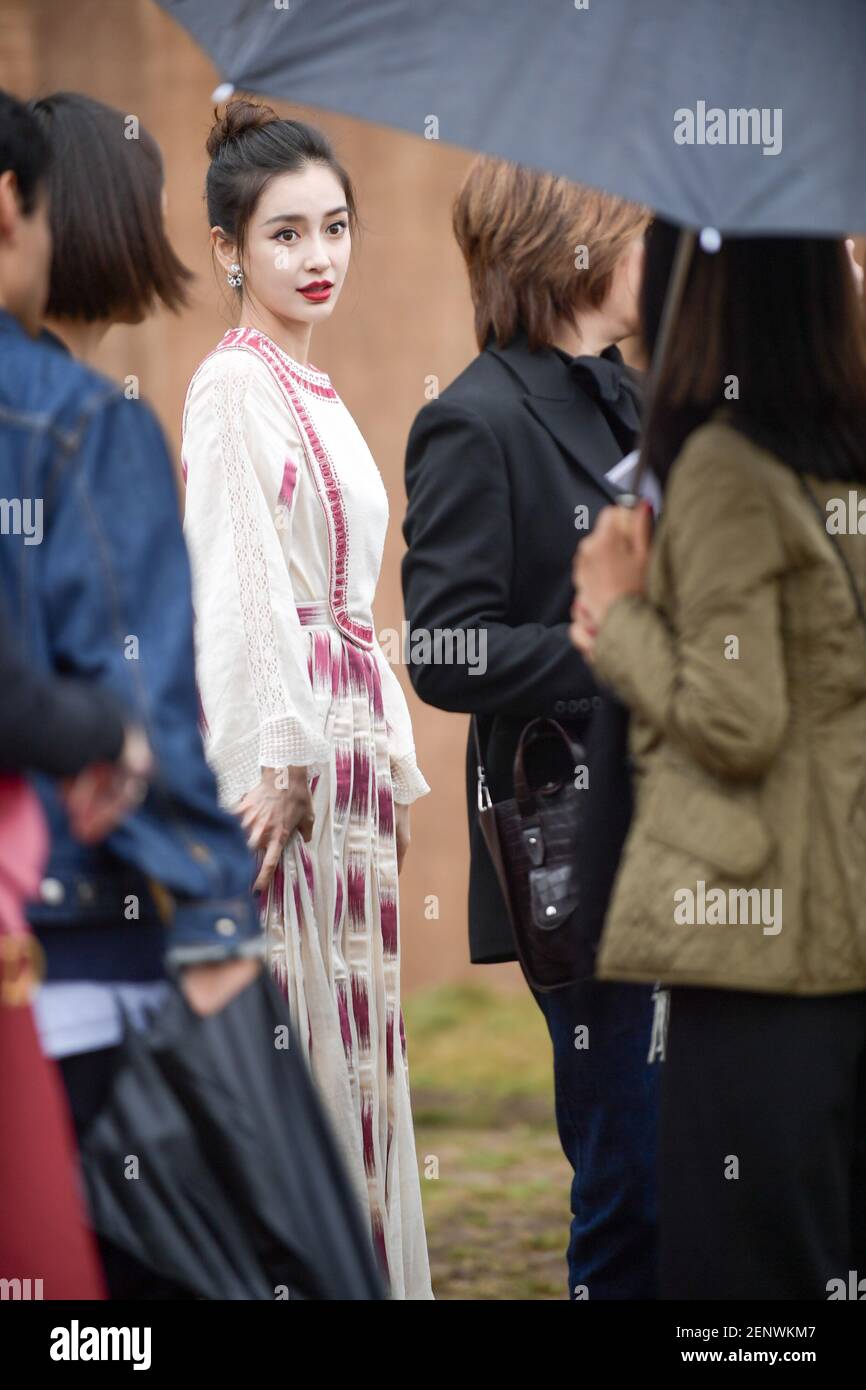 Hong Kong actress Angelababy attends the Christian Dior Womenswear ...