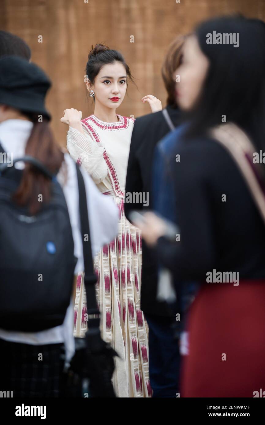 Hong Kong actress Angelababy attends the Christian Dior Womenswear ...