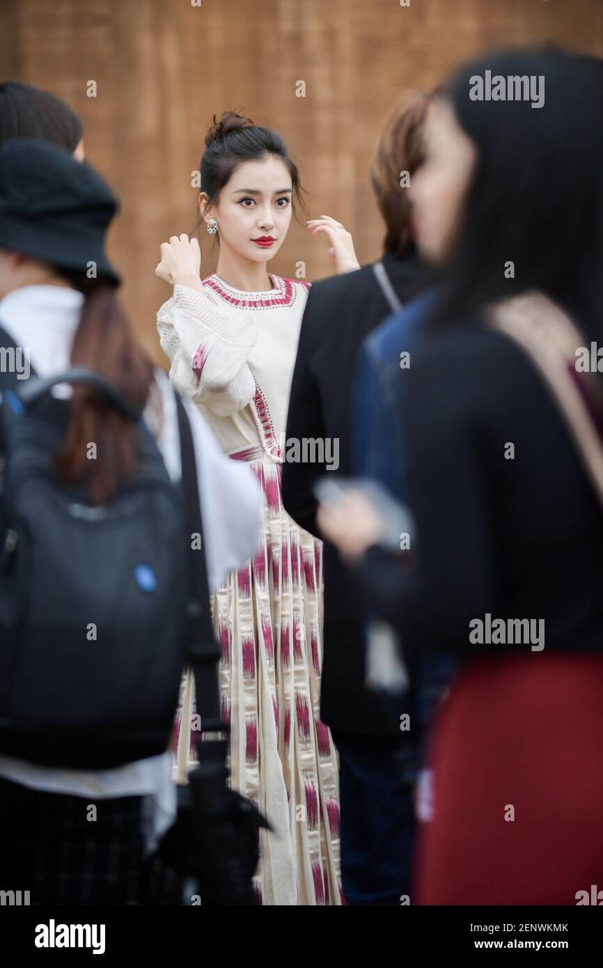 Hong Kong actress Angelababy attends the Christian Dior Womenswear ...