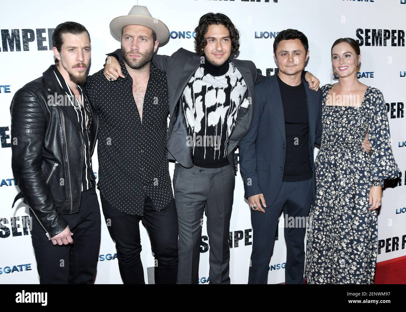 (L-R) SEMPER FI Cast - Beau Knapp, Jai Courtney, Nat Wolff, Arturo ...