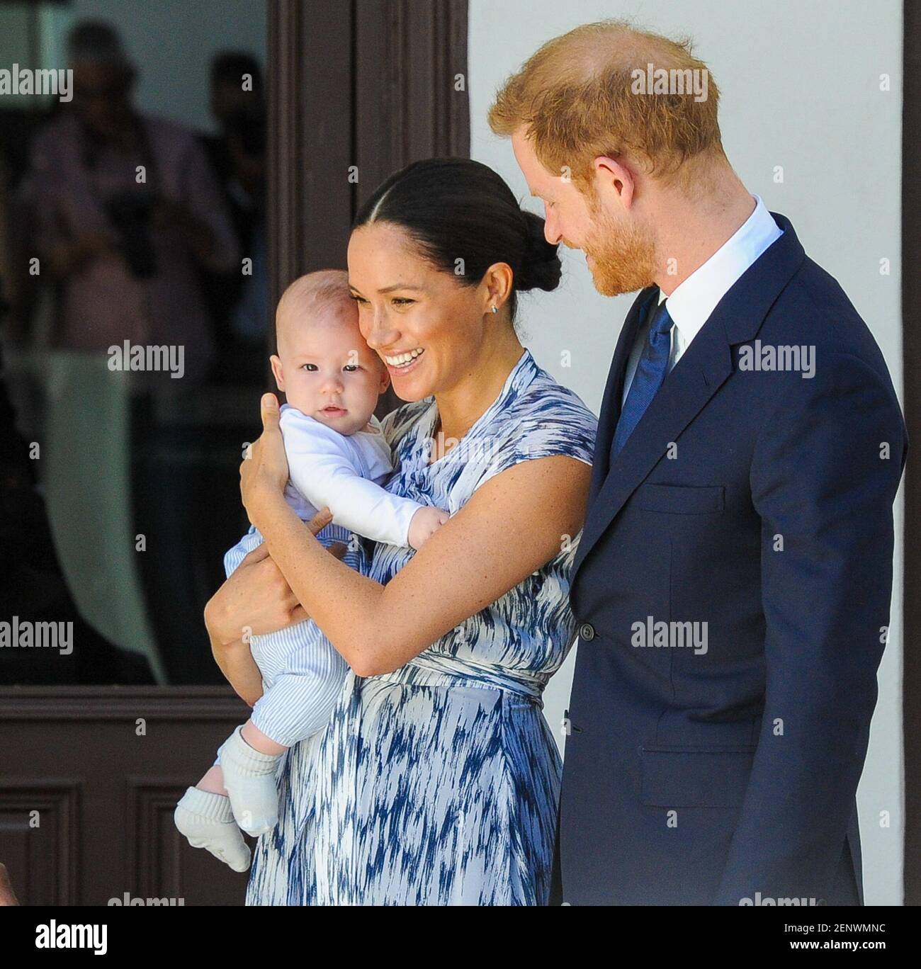 Prince Harry and Meghan Duchess of Sussex, holding baby Son Archie ...
