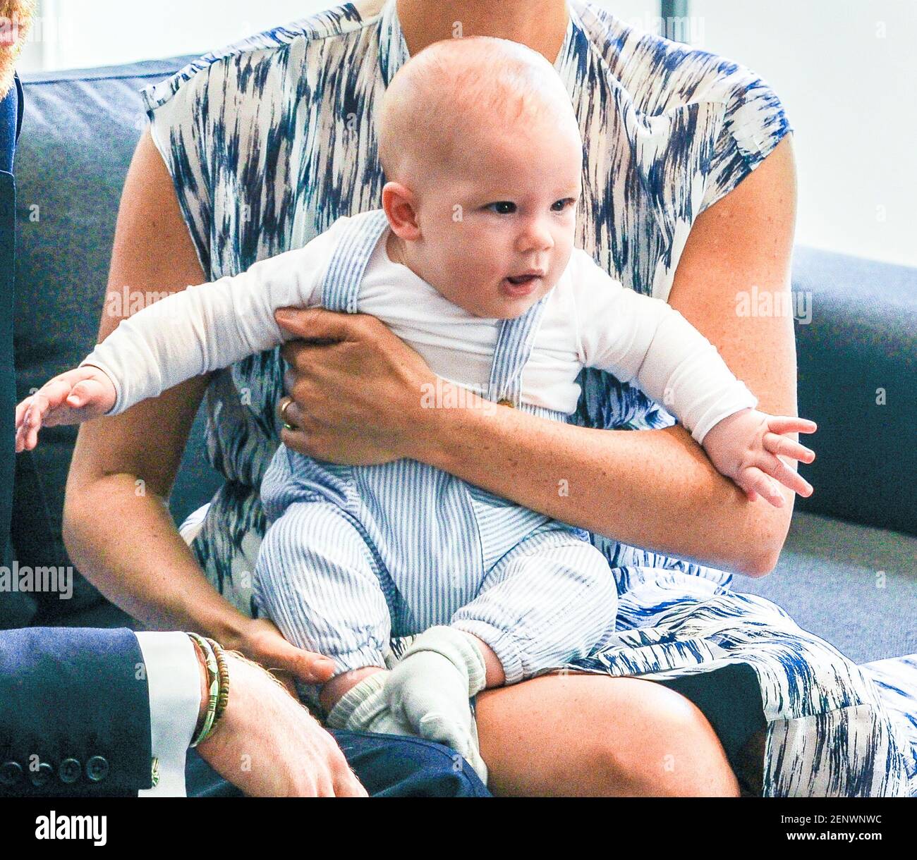 Prince Harry and Meghan Duchess of Sussex, holding baby Son Archie ...