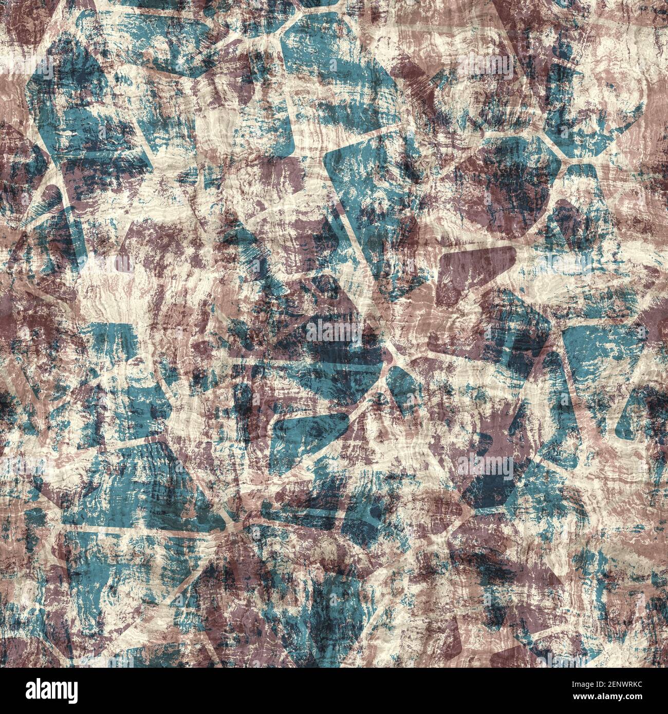 Seamless blue pink cream and navy surface pattern Stock Photo - Alamy