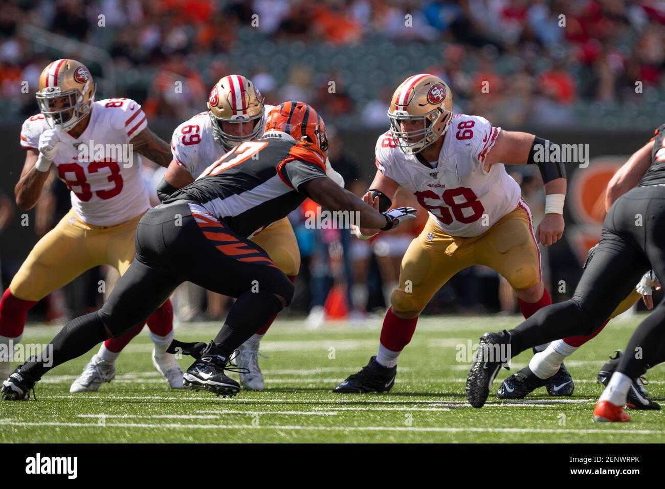 September 15, 2019: San Francisco 49ers offensive guard Mike Person (68 ...