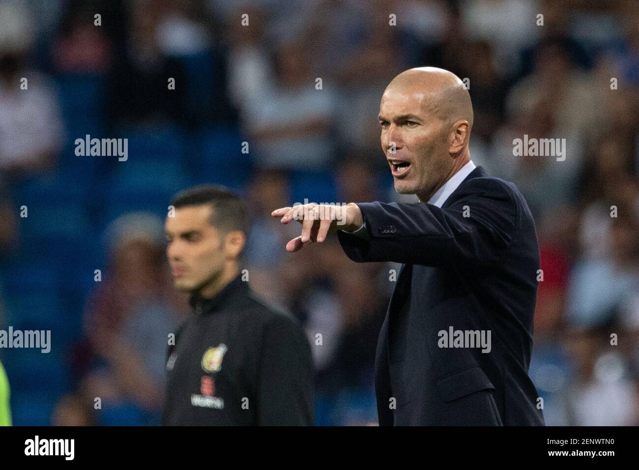 Real Madrid coach Zinedine Zidane during the match Real Madrid v ...