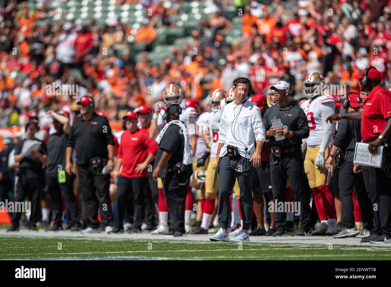 September 15, 2019: San Francisco 49ers head coach Kyle Shanahan during ...